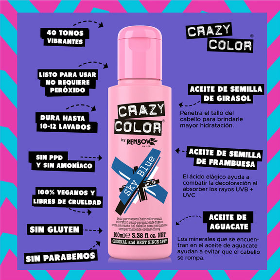 CRAZY COLOR SKY BLUE – London Professional Beauty