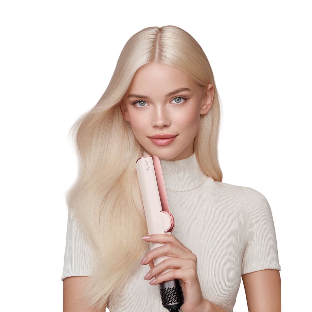 KIT Dyson Airwrap ID + Airstrait PINK ROSE 220 volteos EDICION LIMITAD ...